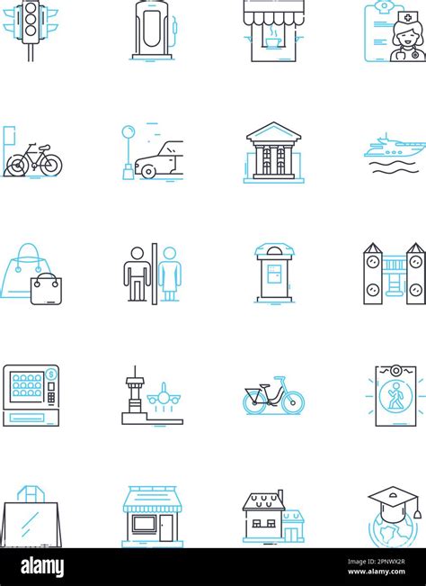 Digital Era Linear Icons Set Technology Innovation Connectivity