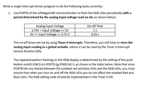 Write A Single Interrupt Driven Program To Do The