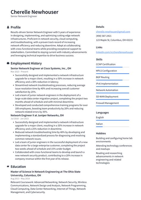 Top 18 Senior Network Engineer Resume Objective Examples