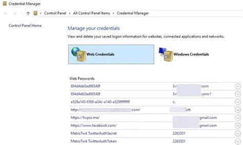 how to find stored passwords windows 10 11