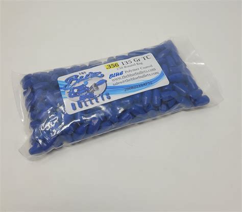 The Blue Bullets 9mm 355 Dia Reloading Bullets Bb9125tc 125 Grain