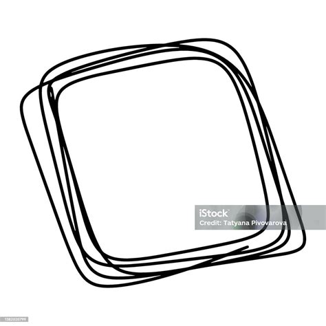 벡터 낙서 세트 타원 엉킴 선 원 여기에 텍스트를 배치합니다 텍스트 팝업 거품 빈 음성은 복사 공간이 있는 프레임에 거품이 있습니다 텍스트를 위한 장소가 있는 빈 구름을