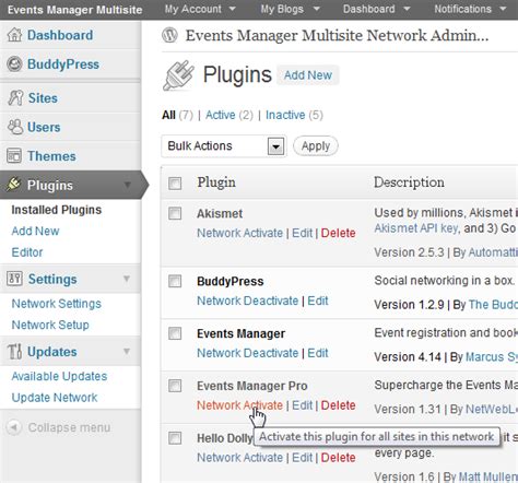 Multisite Events Manager Documentation