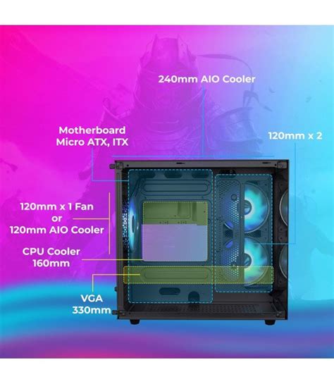 Zebronics Cabinet Argo Black