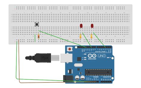 Circuit Design 2 Led Tinkercad