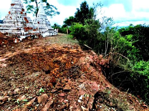 ကျောက်မဲတွင် စစ်ကောင်စီ ဗုံးထပ်ချ၍ အမျိုးသမီး ၁ ဦးဒဏ်ရာရ၊ စေတီပုထိုး၊ စာသင်ကျောင်းနန့်လူနီအိမ်မ