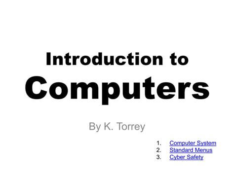 Introduction To Computers Ppt