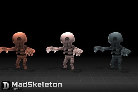 Poly Hp Madskeleton 3d 생물 Unity Asset Store