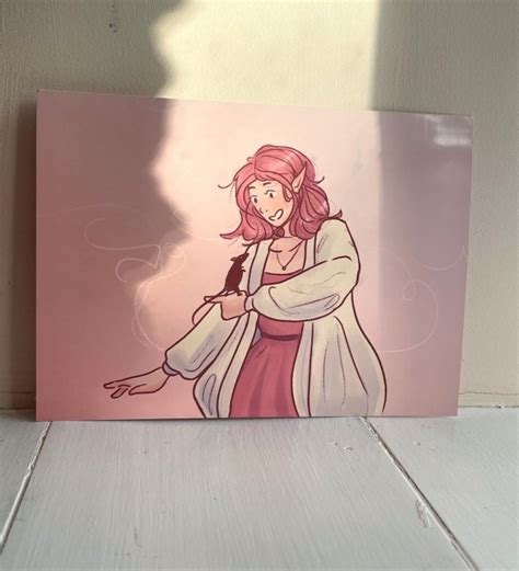 Rat Pixie Girl Poster Digital Art Print Wall Art Pastel Cottagecore Cute Kawaii Aesthetic