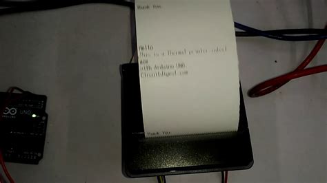 Thermal Printer Interfacing With Arduino Uno Youtube