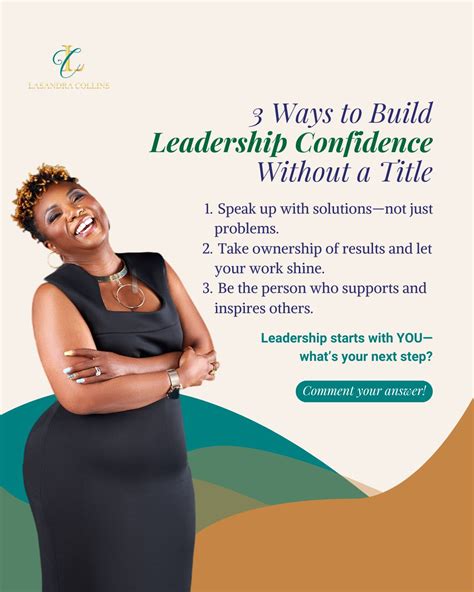 Whats Holding You Back From Leading Confidently You Dont Need A Formal… Lasandra Collins