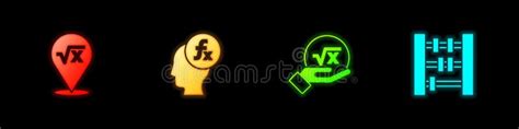 Set Square Root Of X Glyph Function Mathematical Symbol And Abacus