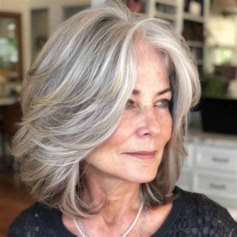 50 Haircut And Hairstyles For Women Over 50 Pearl Blonde Stacked Bob