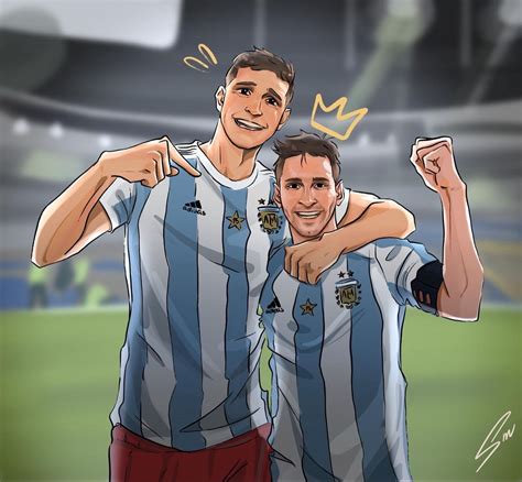 Messi Y El Dibu Dibujos De Futbol Jugadores De Fútbol Fotos Del