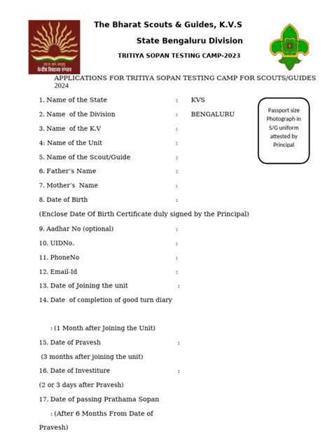 Tstc Application Form Dob And Coh 2024 1 Pdf Outdoor Recreation