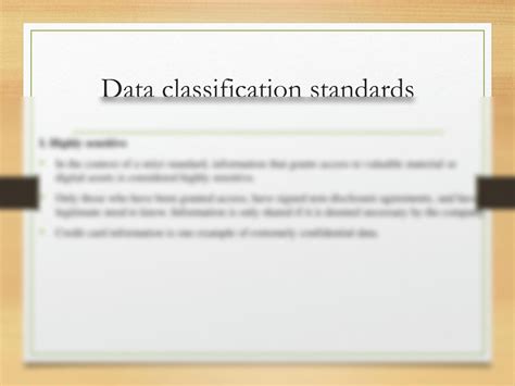 Solution Data Classification Standards Studypool