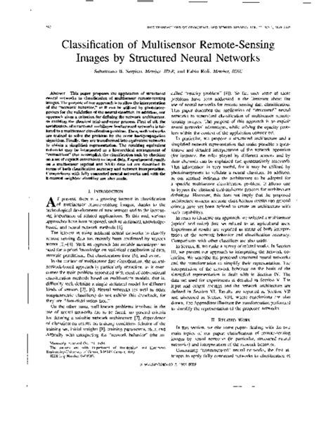 Pdf Classification Of Multi Sensor Remote Sensing Images Using An Adaptive Hierarchical