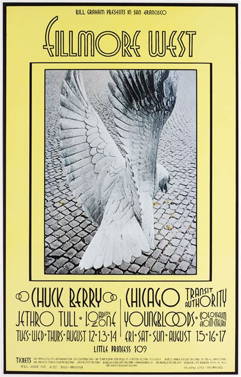 Bg 187 1 1969 Chuck Berry Fillmore Poster David Singer Bg187 Bg 187