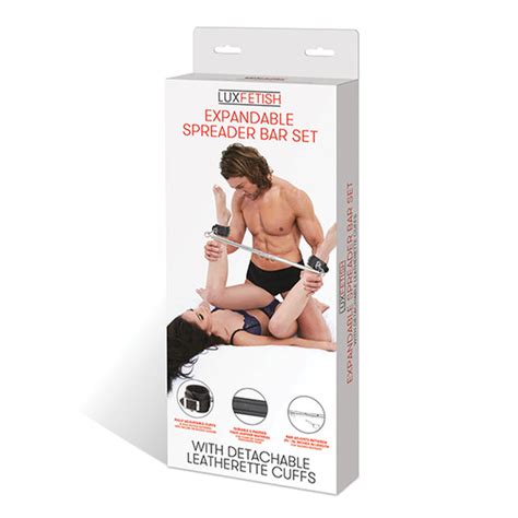 Lux Fetish Expandable Spreader Bar Set With Detachable Leatherette Cuf