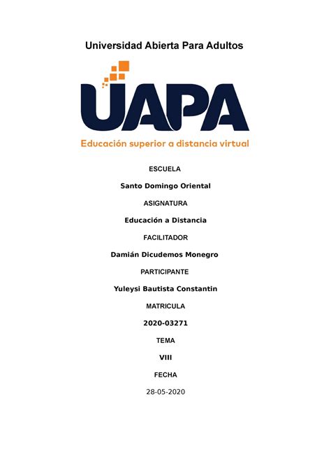 Hoja De Presentacion Uapa Para Editar
