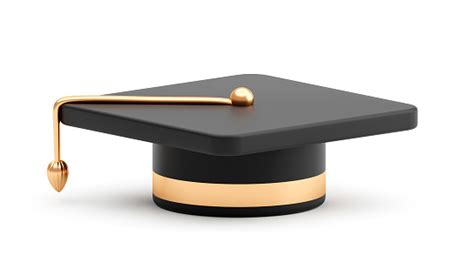 학교 교육 지식 졸업장 그림 개념 또는 대학 연구 대학원 모자와 성공 성취 증명서가 있는 흰색 배경에 격리된 검은색 대학 졸업 모자 3d 아이콘 0명에 대한 스톡 사진 및