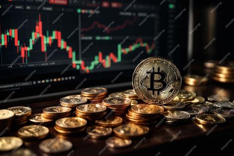 Premium Ai Image Crypto Currency Chart With Values Moving Up And Down