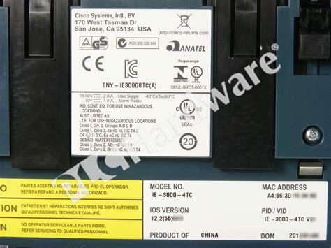 PLC Hardware Cisco IE 3000 4TC Used PLCH Packaging