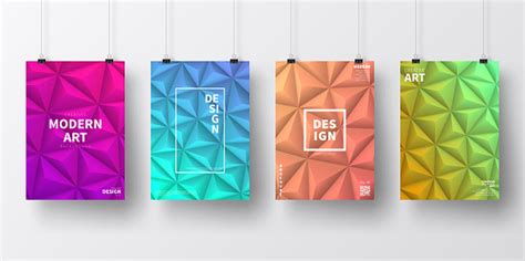 흰색 배경에 고립 된 다채로운 기하학적 디자인의 포스터 2차 도형에 대한 스톡 벡터 아트 및 기타 이미지 2차 도형 3차원