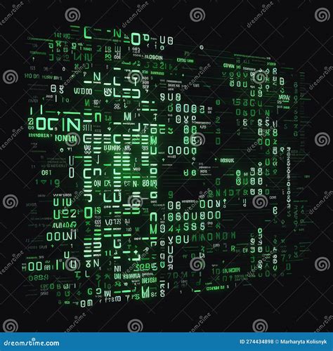 Code Flowing Matrix Style Soft Green Font 1 Stock Illustration