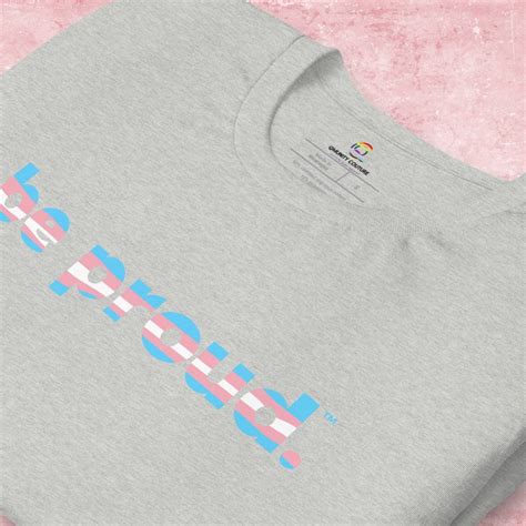 Transgender Striped Be Proud Unisex T Shirt Trans Tees Pride