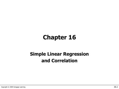 Simple Linear Regression And Correlation Analysis