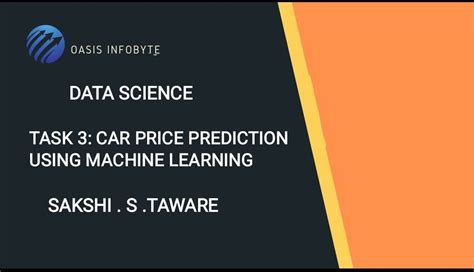 Sakshi Taware On Linkedin Oasisinfobyte Internship Datascience