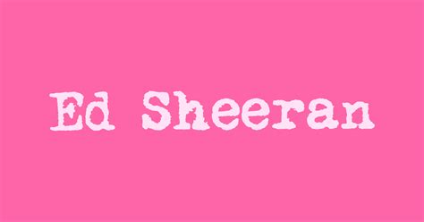 Apparel Ed Sheeran Official Store