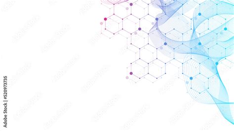 Molecular Structure Background Science Template Wallpaper Or Banner With A Dna Molecules