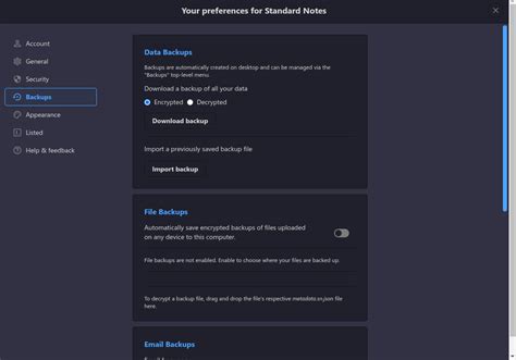 Scrollbar Is Duplicated In The Backups Menu In Preferences · Issue 1749 · Standardnotesforum