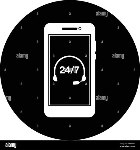 Mobile Support Center Button Icon Editable Vector Eps Symbol Illustration Stock Vector Image