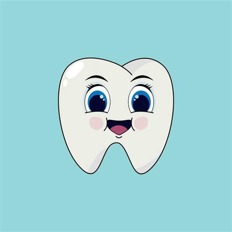 Cute Tooth Smile Vector Illustration Cartoon 24789323 Vector Art At