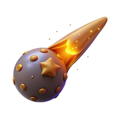 Celestial Orb 3d Render Of A Starry Comet 55850084 Png