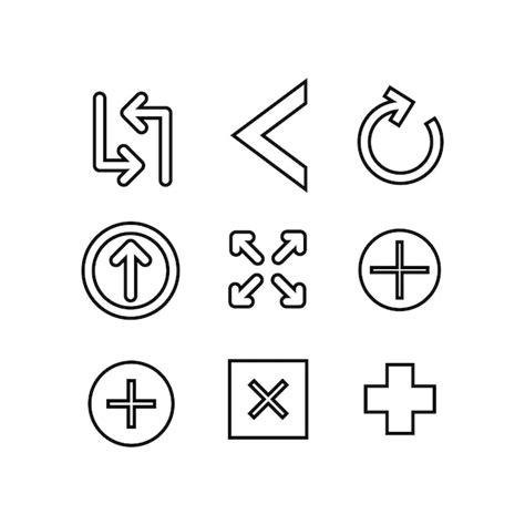 Premium Vector Set Icons Arrow Icon Arrow Vector Collection Arrow Cursor Modern Simple Arrows