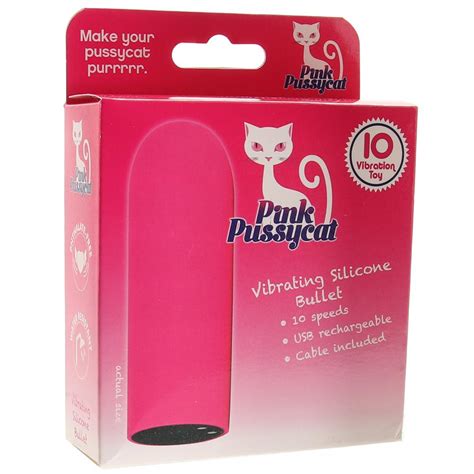 Pink Pussycat Vibrating Silicone Bullet