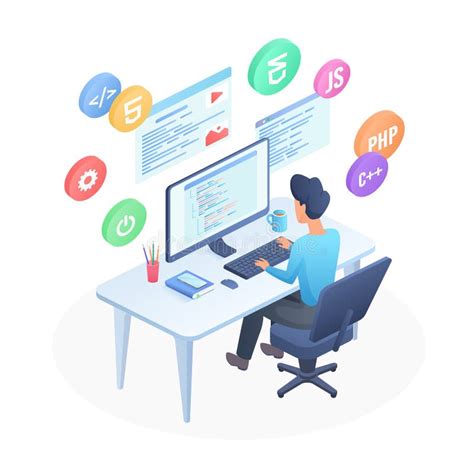 Software Engineer Stock Vector Illustration Of Analysis 38321157