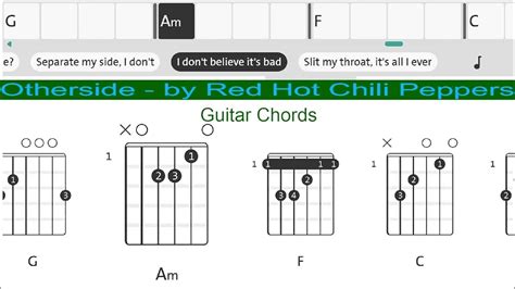 Otherside By Red Hot Chili Peppers Guitar Chords Youtube