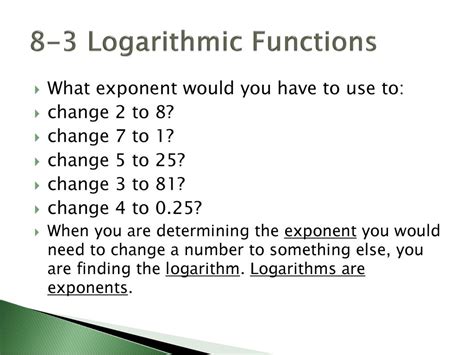 Exponential And Logarithmic Functions Ppt Download