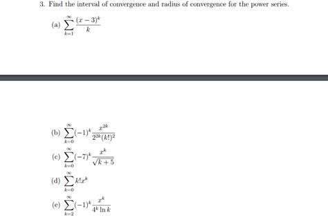 Solved Find The Interval Of Convergence And Radius Of