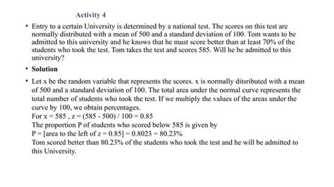 Activities Chapter Normal Distribution Pptx