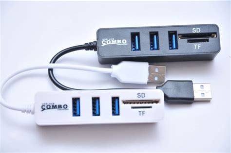 Купить Usb Hub 2 0 Card Reader 3 слота ЮСБ Картридер Sd Micro Tf Хаб цена 149 ₴ — Prom Ua