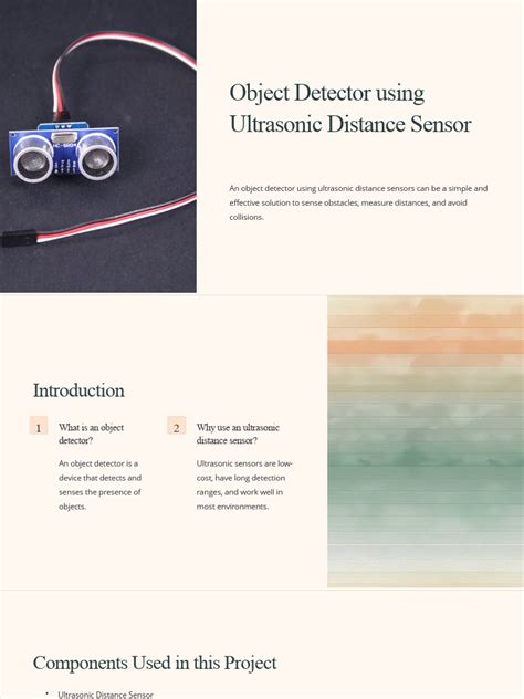 Object Detector Using Ultrasonic Distance Sensor By John Pdf Sensor Ultrasound