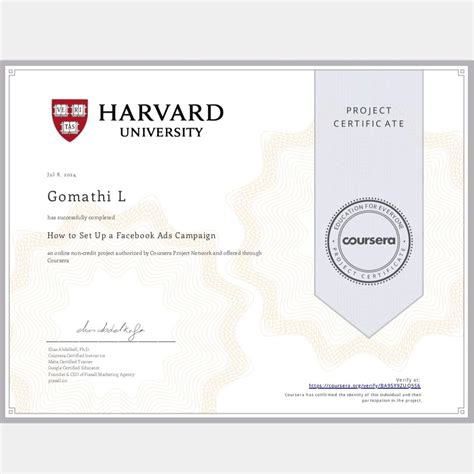 Gomathi Lakshmanan On Linkedin I Excited To Says This I Completed My Project From Harvard