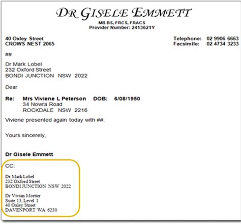 Cc Fields In Letter Templates