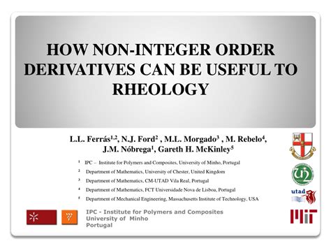 Pdf How Non Integer Order Derivatives Can Be Useful To Rheology